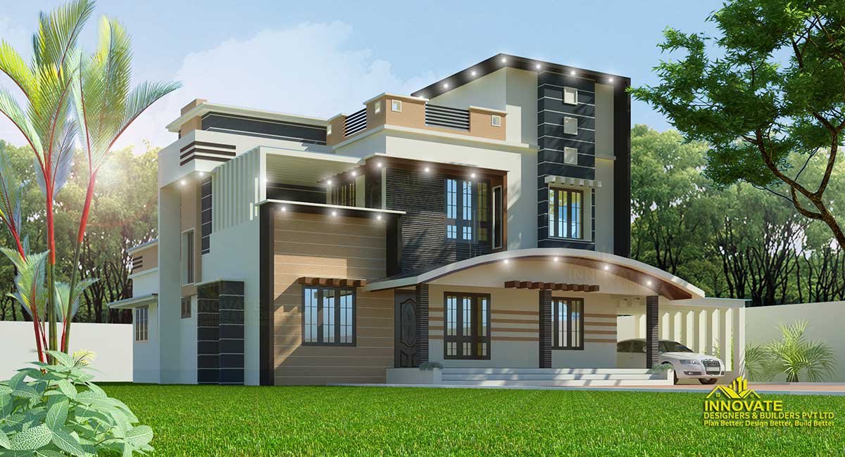 Innovate Designers & Builders | Curved Roof House Elevations