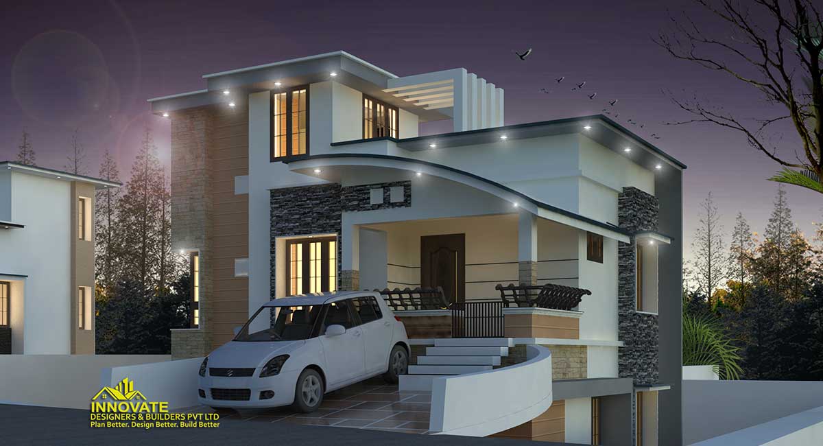 Innovate Designers & Builders | Curved Roof House Elevations